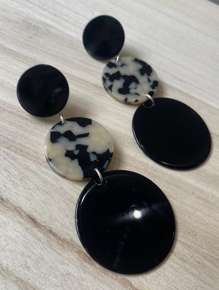 BO PERCÉES LONGUES ÉCAILLES NOIR/BLANC - FRANCINE BRAMLI ...